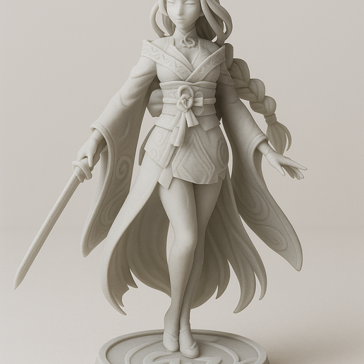 🎨 Raiden Shogun – Genshin Impact Fan Art 3D Printable Figure・ STL File ...