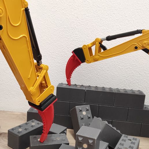 🚜 Ripper for Excavator - scale 1:16・ STL File for 3D printing・Cults