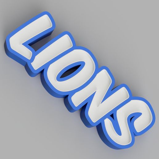 🔦 NAMELED LIONS- LED LAMP WITH NAME・ 3D File for 3D printing・Cults