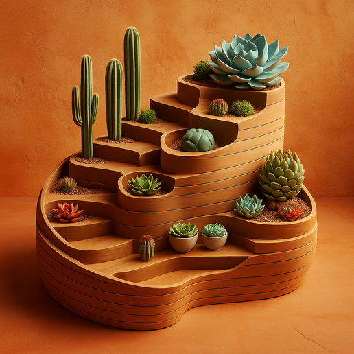 🪴 Staggered pot・ STL File for 3D printing・Cults