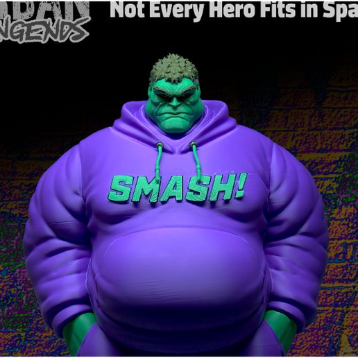 🦸 Urban Legends – Hulk Urban | Dad-Bod Hoodie Hero・ STL File for 3D ...