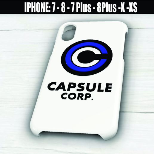 📱 Capsule Corp - Case Iphone X/XS - 7/8 - 7 Plus/8 Plus・ 3D File for ・Cults