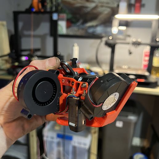 3D printer Ender 3 S1 (Pro) + Sprite Extruder 5015 Part Cooling Dual Fan Duct Upgrade • made ...