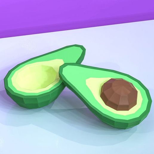 🥑 AVOCADO・ 3D File for Papercraft & Origami・Cults