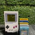 🕹️ GAMEBOY CLASSIC DMG HOLDER / STAND WITH 5 GAME CARTRIDGES CASES・ STL ...