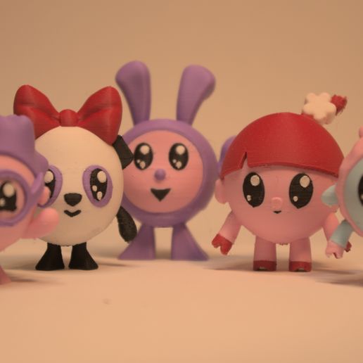 🐉 Krashy Wally Rosy ChiChi Pandy BabyRiki character Малышарики・ STL ...