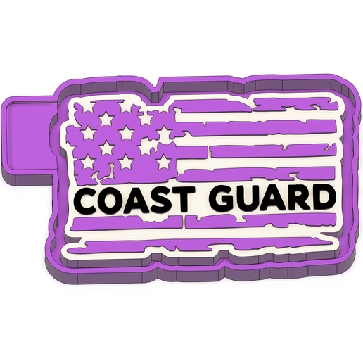 💂 US Flag Coast Guard Freshie STL Mold Housing・ STL File for 3D ...