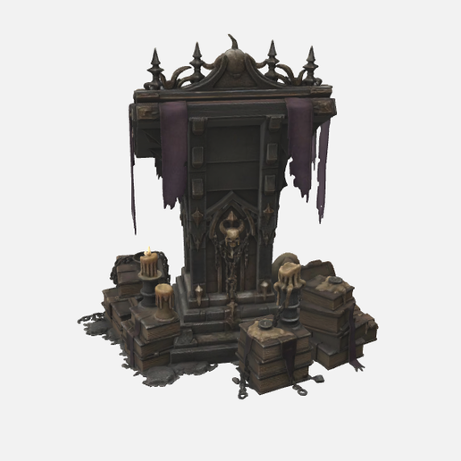 📚 Dark Fantasy Lectern Open Spell Book Gothic Altar Wizard Library ...