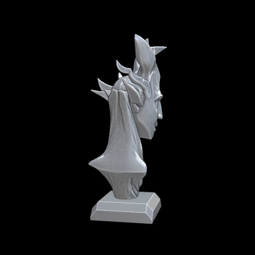 🌬️ Flame-Horned Spirit of the Wind – I464 Gift Bust Figure Unique ...