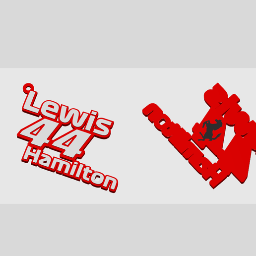 STL file Lewis Hamilton Ferrari Keychain 2025 🗝️ ・3D print model to ...