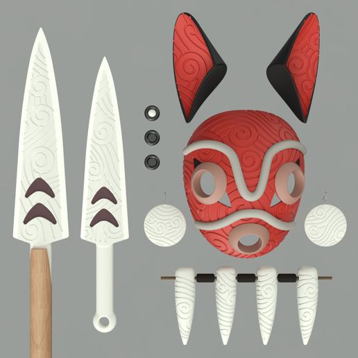 mononoke mask pattern