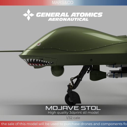 🔫 MQ Mojave UAV STOL drone HIGH QUALITY 3D PRINT MODEL・ 3D File for 3D ...