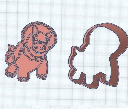 STL file DINOSAURIO DINO DINOSAURS SELLO CORTANTES COOKIE CUTTERS ...