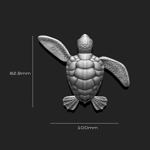 Archivo 3D Tortuga 3D Archivo STL para impresión 3D - Vida marina ...