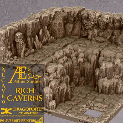 🤑 AECAVE0 - Rich Caverns・ 3D File for 3D printing・Cults