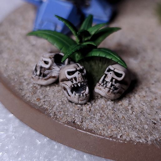 💀 ork skulls for terrain scatter and basing・ STL File for 3D printing・Cults