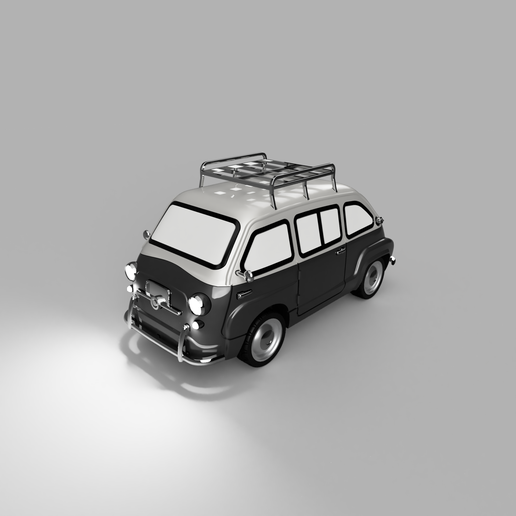 🚗 Fiat 600 Multipla・ 3D File for 3D printing・Cults