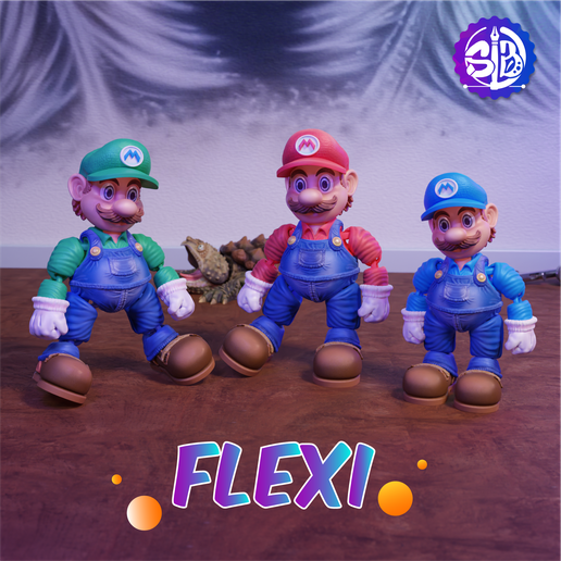 🦸 SUPER MARIO BROS - FLEXI IN PLA - 3MF - STL・ STL File for 3D printing ...