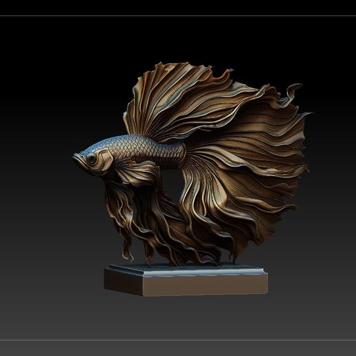 🐠 SIAM FIGHTER FISH STATUE v2・ STL File for 3D printing・Cults