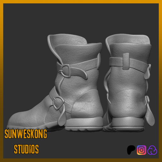 🦸 Claire Redfield RE2 Remake Boots For Action Figures・ STL File for 3D ...