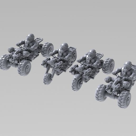 🛰 Tofty's Space Dwarf Cruiser Bike/Trike/Quad 28mm・Free STL File for 3D ...