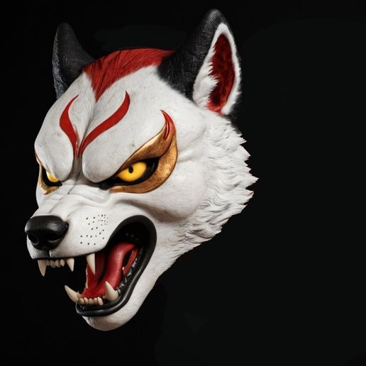 🐺 wolf mask・ STL File for 3D printing・Cults