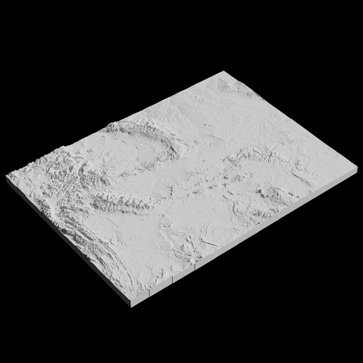 Archivo 3D USA State of Wyoming Topographic Map - 3D Terrain Elevation ...