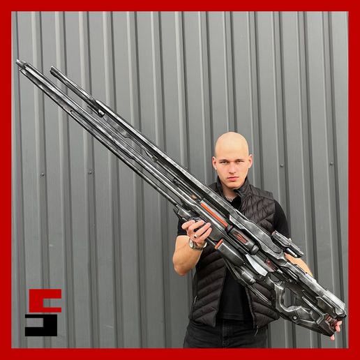 😇 Z-750 Binary Rifle Halo 4 Weapon Gun Replica Prop・Archivo 3D para ...