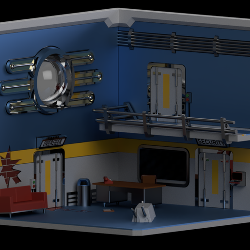 🎨 Fallout Vault Diorama・ STL File for 3D printing・Cults