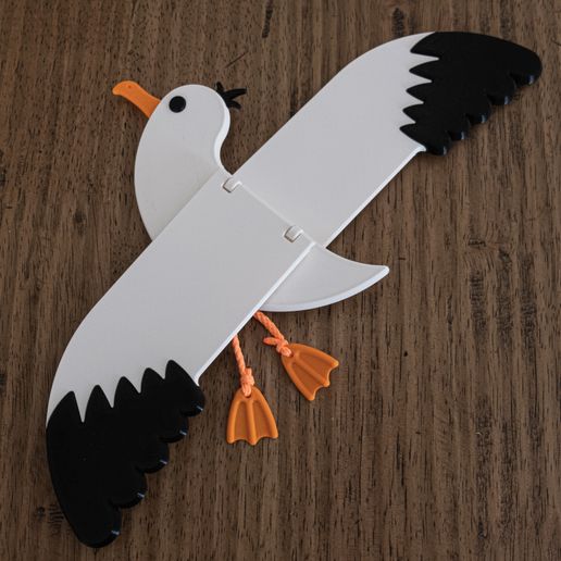 🧒 Gaetano - The swinging seagull・ STL File for ・Cults