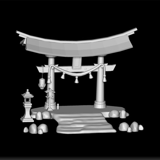 ⛩️ Japanese Shrine Model - Torii Gate STL - Shrine Architecture Design ...