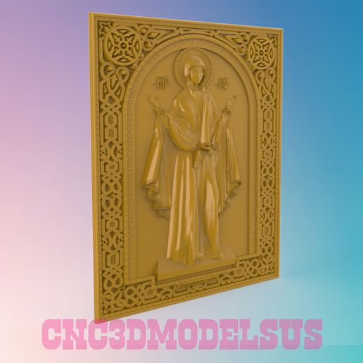 📁 The Virgin Mary 3d Model Stl File For Cnc Router Laser And 3d Printer