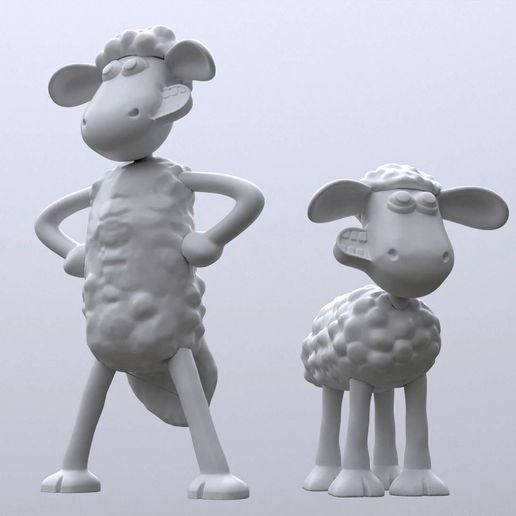 🐑 Shaun the Sheep two versions・ 3D File for ・Cults
