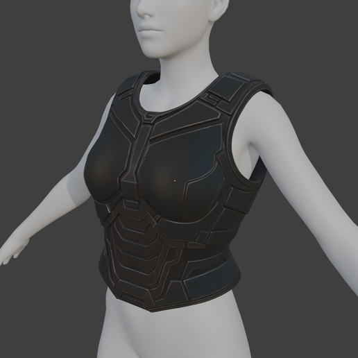 🎭 Motoko Kusanagi Breast Armor・ STL File for 3D printing・Cults