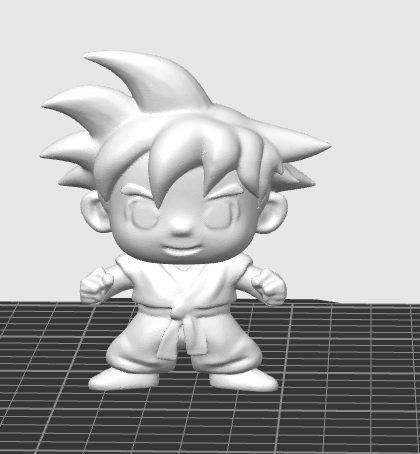 OBJ file Super Saiyan Spirit: Chibi Son Goku 3D Model" 🐲💥 ・3D printable ...