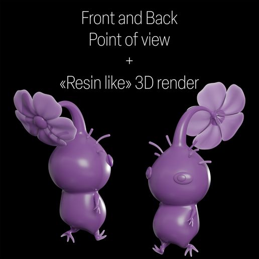 🚶 Purple Pikmin Walking・ STL File for 3D printing・Cults