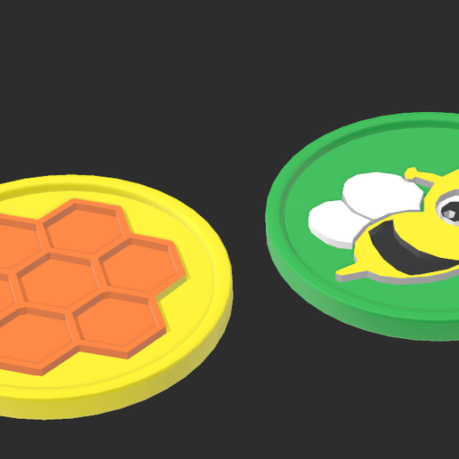 🐝 Bee Checkers・Free STL File for ・Cults