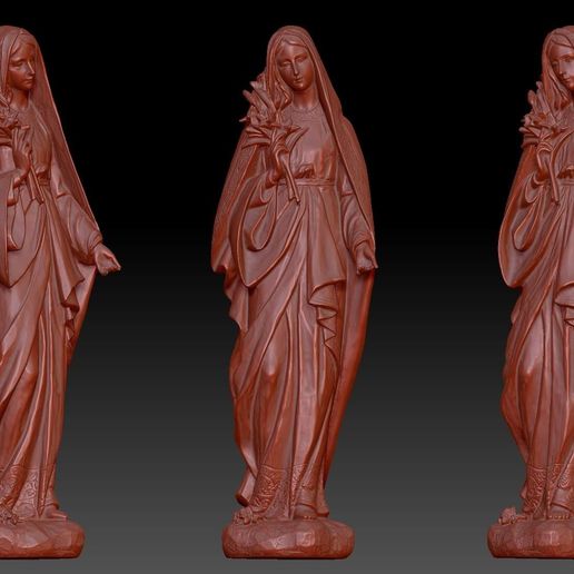 📁 [Virgin Mary] - STL File for 3D Printing | file stl・ STL File for 3D ...