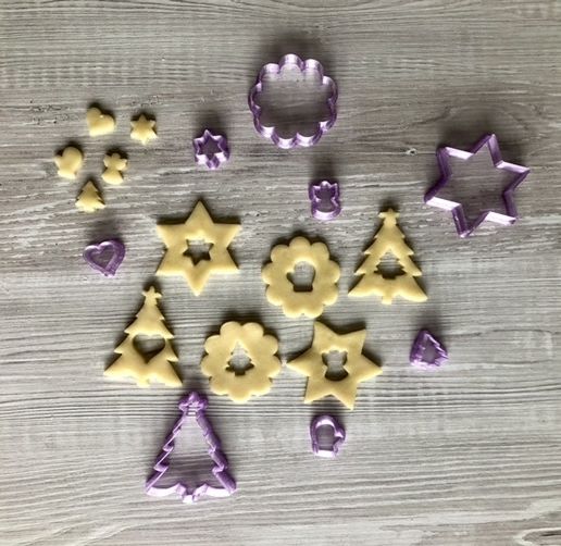 🎄 christmas linzer cookie cutter set・ 3D File for 3D printing・Cults