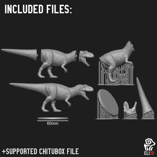 🦖 Allosaurus - Dino・ 3D File for 3D printing・Cults