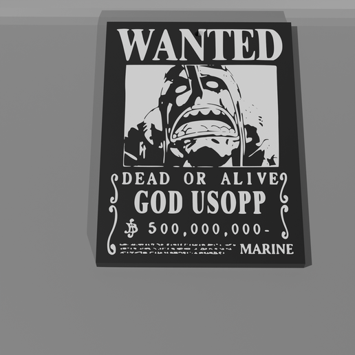 usopp wanted poster coloring page