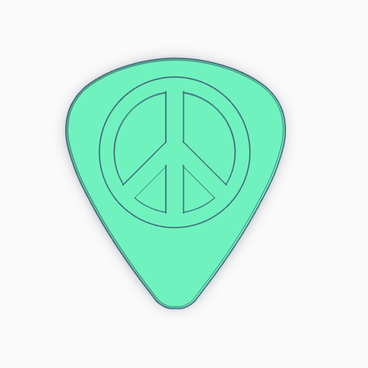 STL file Peace Pick 2 ☮️ ・3D printer model to download・Cults