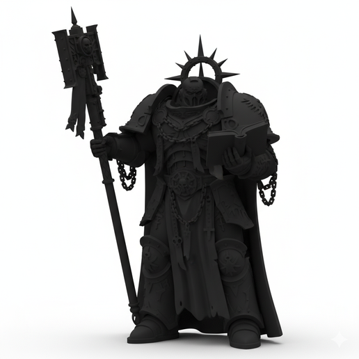 🔫 gothic sci fi, corrupted warrior, laser rifle, dark sci-fi, chain ...