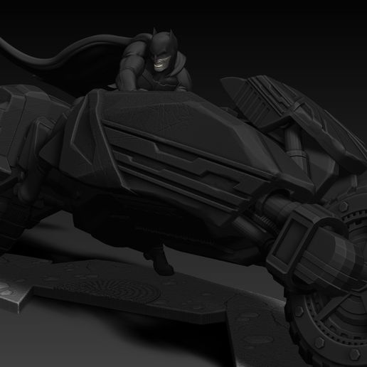 🎬 Batman with Batcycle Batblade・ 3D File for ・Cults