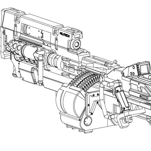 🔫 MK .31 Machinegun from Cyberpunk・ 3D File for ・Cults