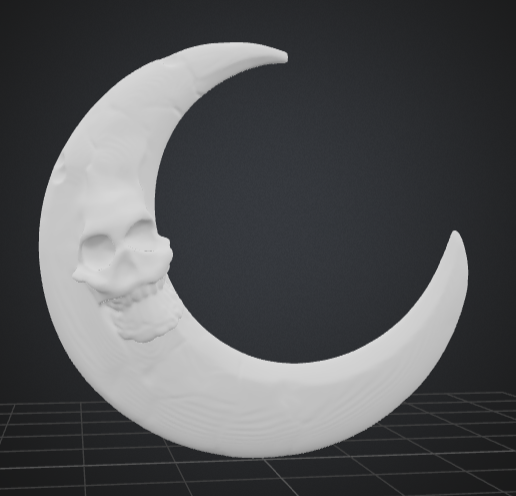 OBJ file 4 Different variations of a skull in the moon 💀 ・3D printer ...