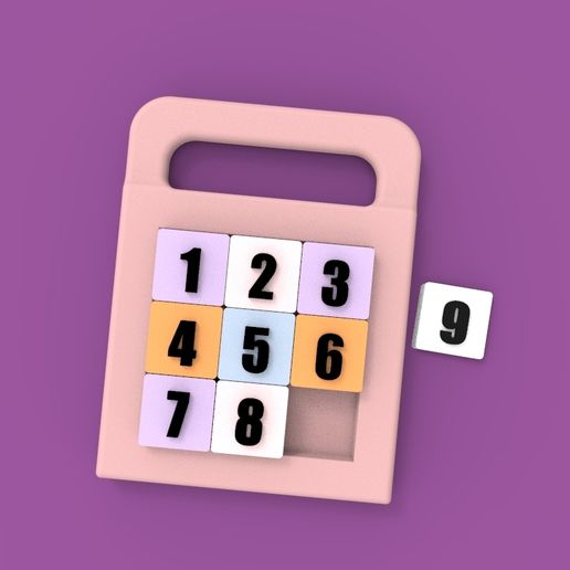 🧩 3D Sliding Number Puzzle・ STL File for 3D printing・Cults