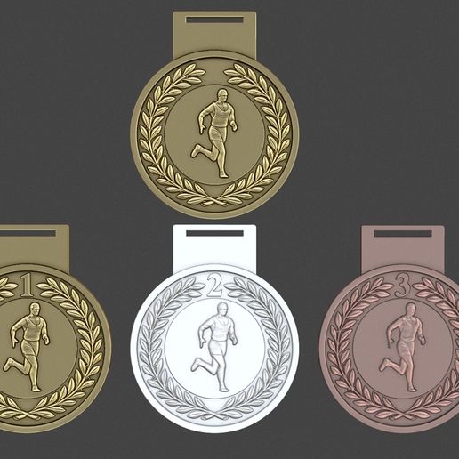 🏃 Men Running Award Medals 3D model・ STL File for 3D printing and CNC ...