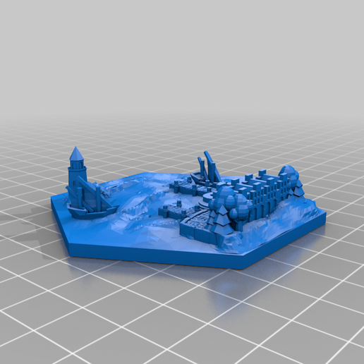🧲 Catan 3-to-1 Harbor - Port Tile for Magnetic 2.0・Free 3D File for ・Cults
