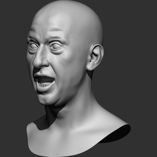 ♂️ Male Base mesh head multi expressions 3d stl model 3D print model・Archivo 3D para Impresión ...